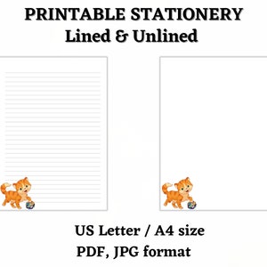 Printable Kawaii Cat Stationery, Cute Cat Lover Letter Writing Paper ...
