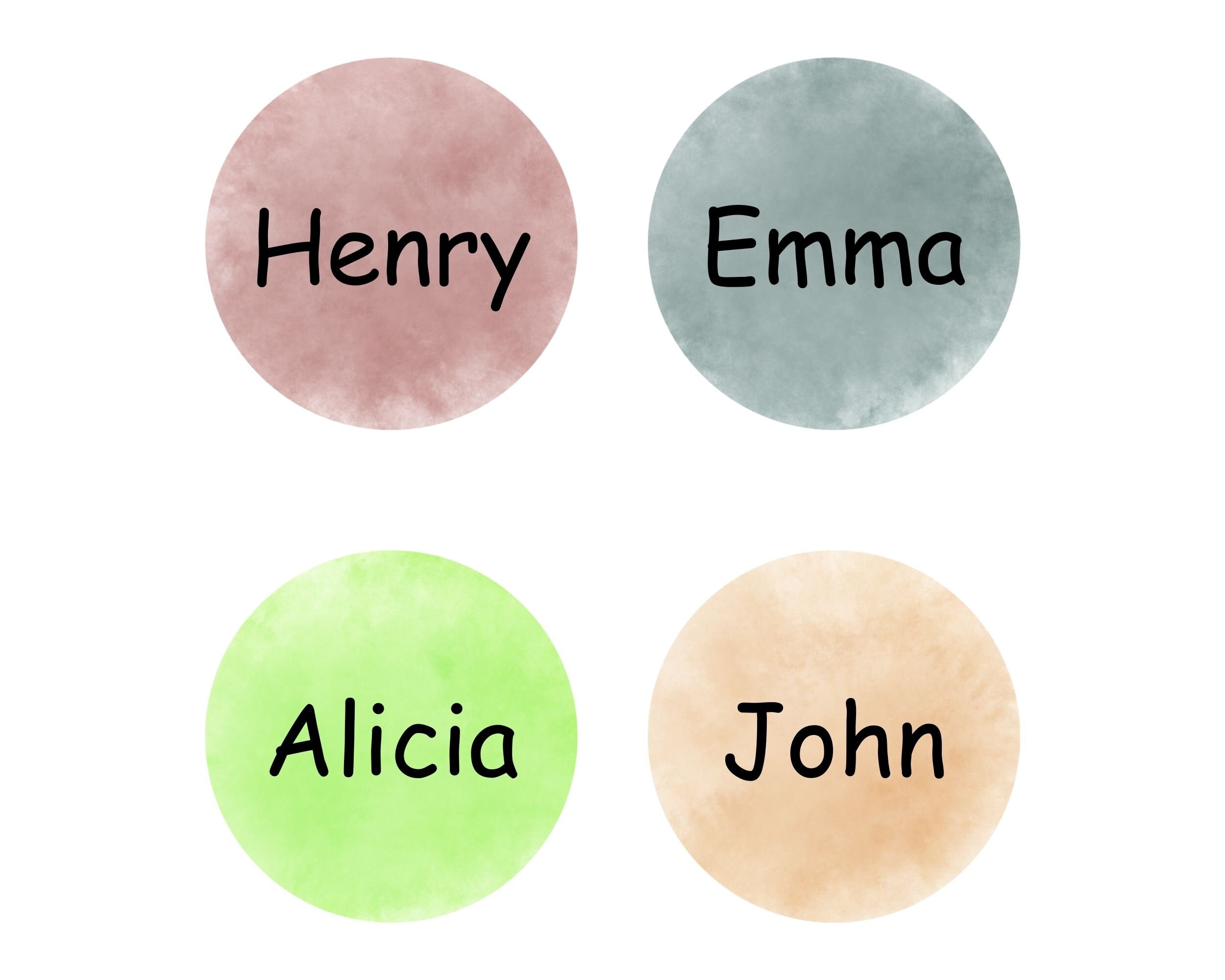 Editable Watercolor Classroom Name Tags, Circle Classroom Label ...