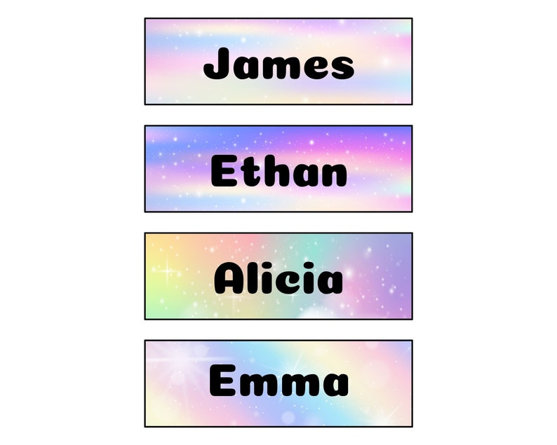 Editable Rainbow Classroom Name Tags, Classroom Label, Classroom ...