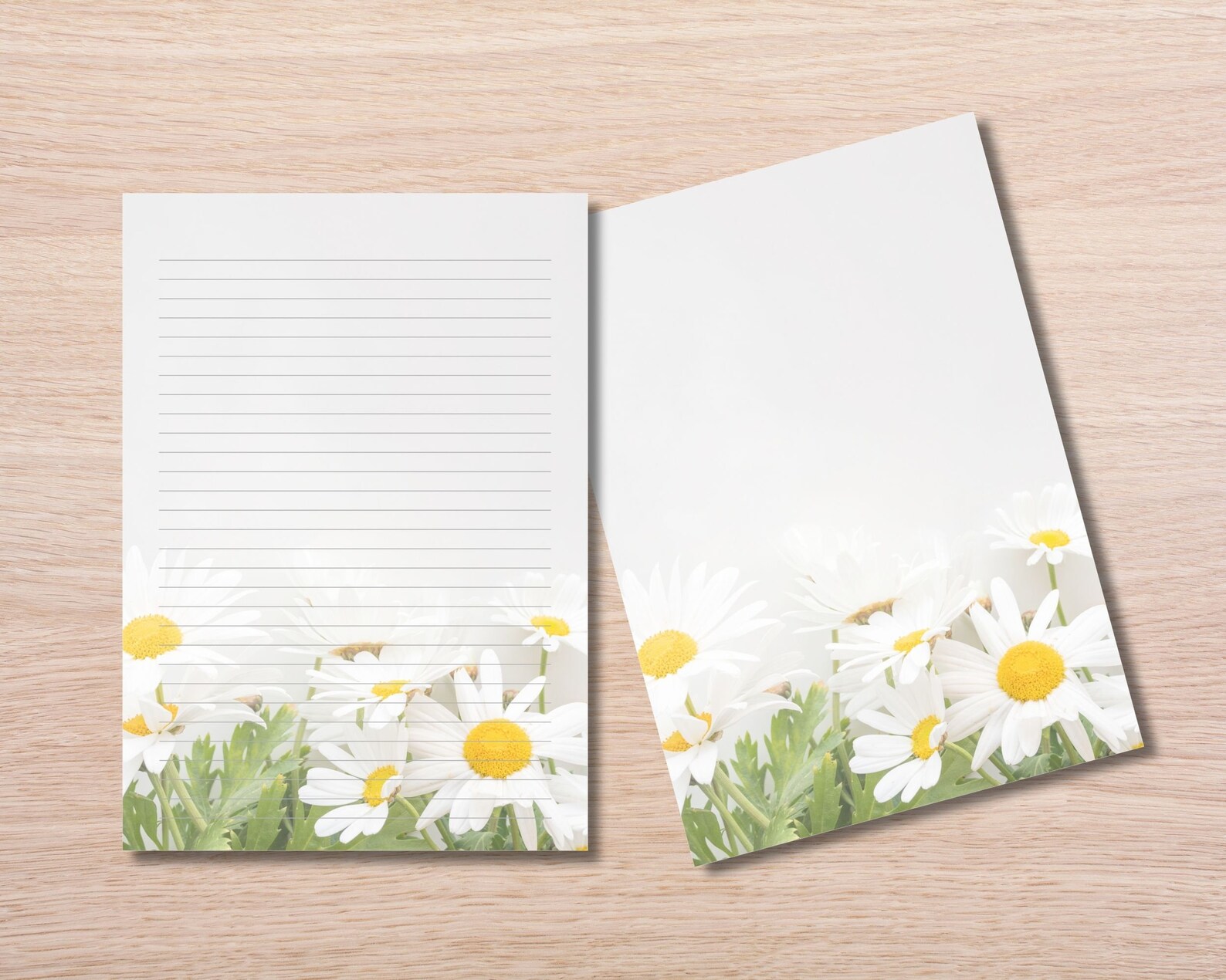 Daisy Floral Stationery PDF Printable | Flower Stationery | Letter ...