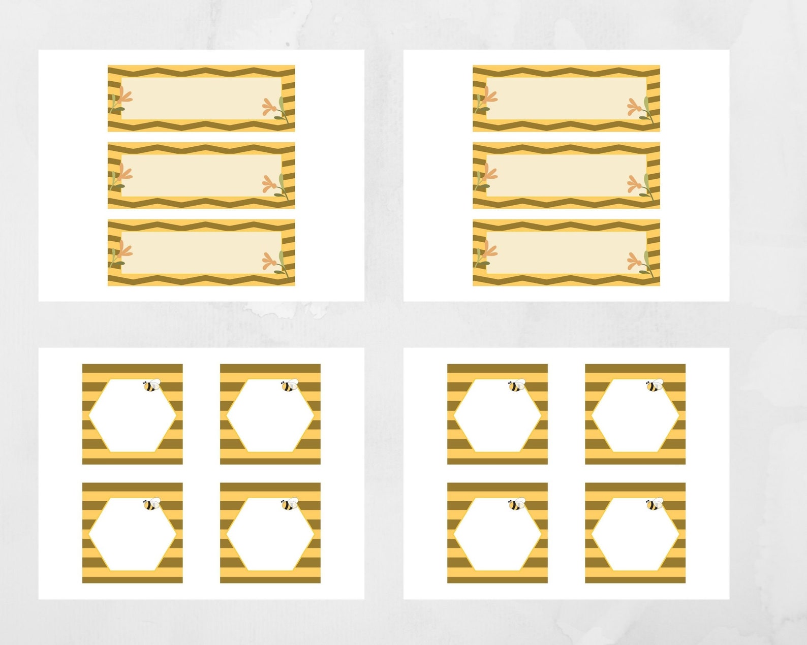 Bee Classroom Name Tags, Classroom Label, Classroom Tags, Spring Summer ...