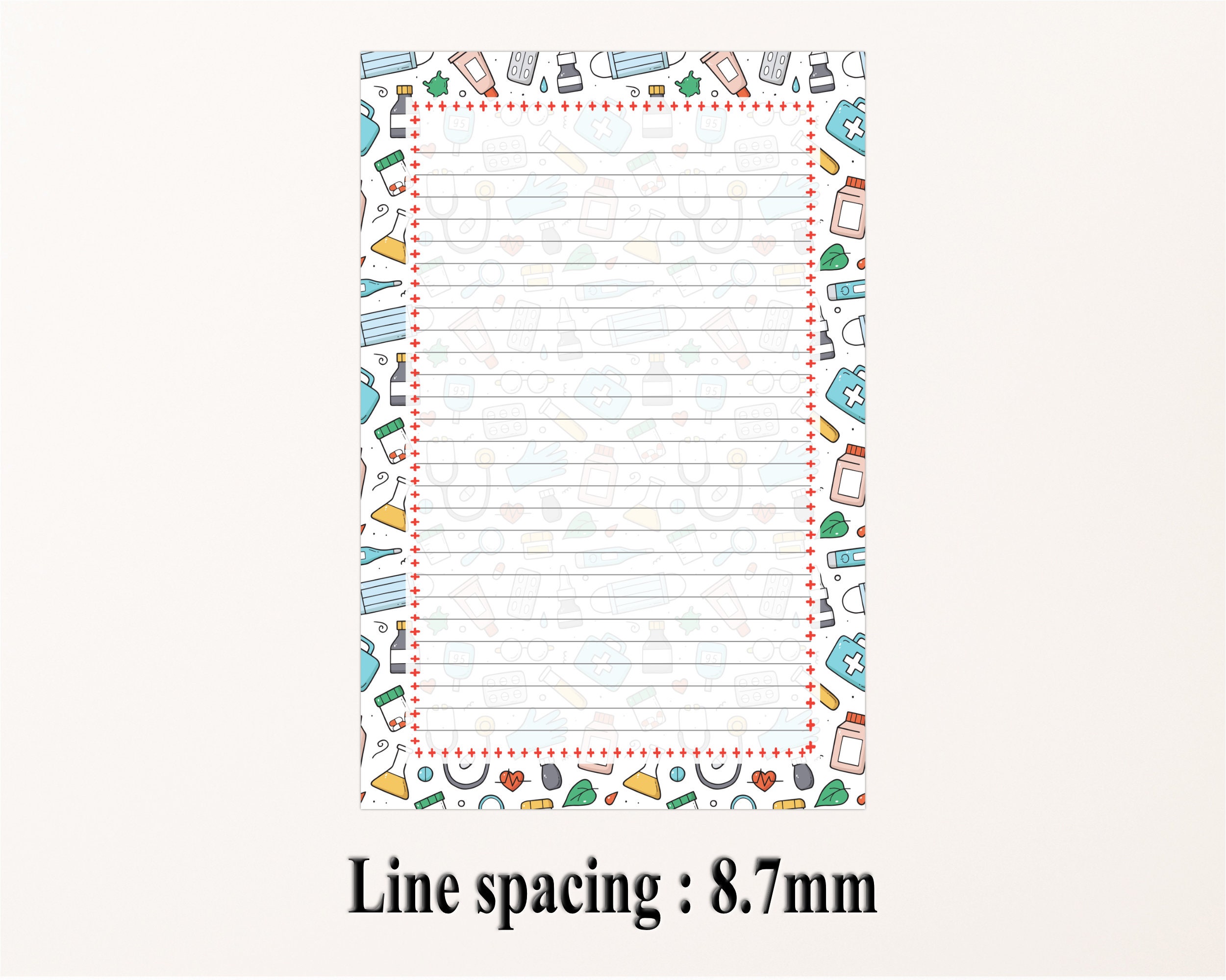 Printable Medical Stationery, Doctor Nurse Journaling Pages Lined ...