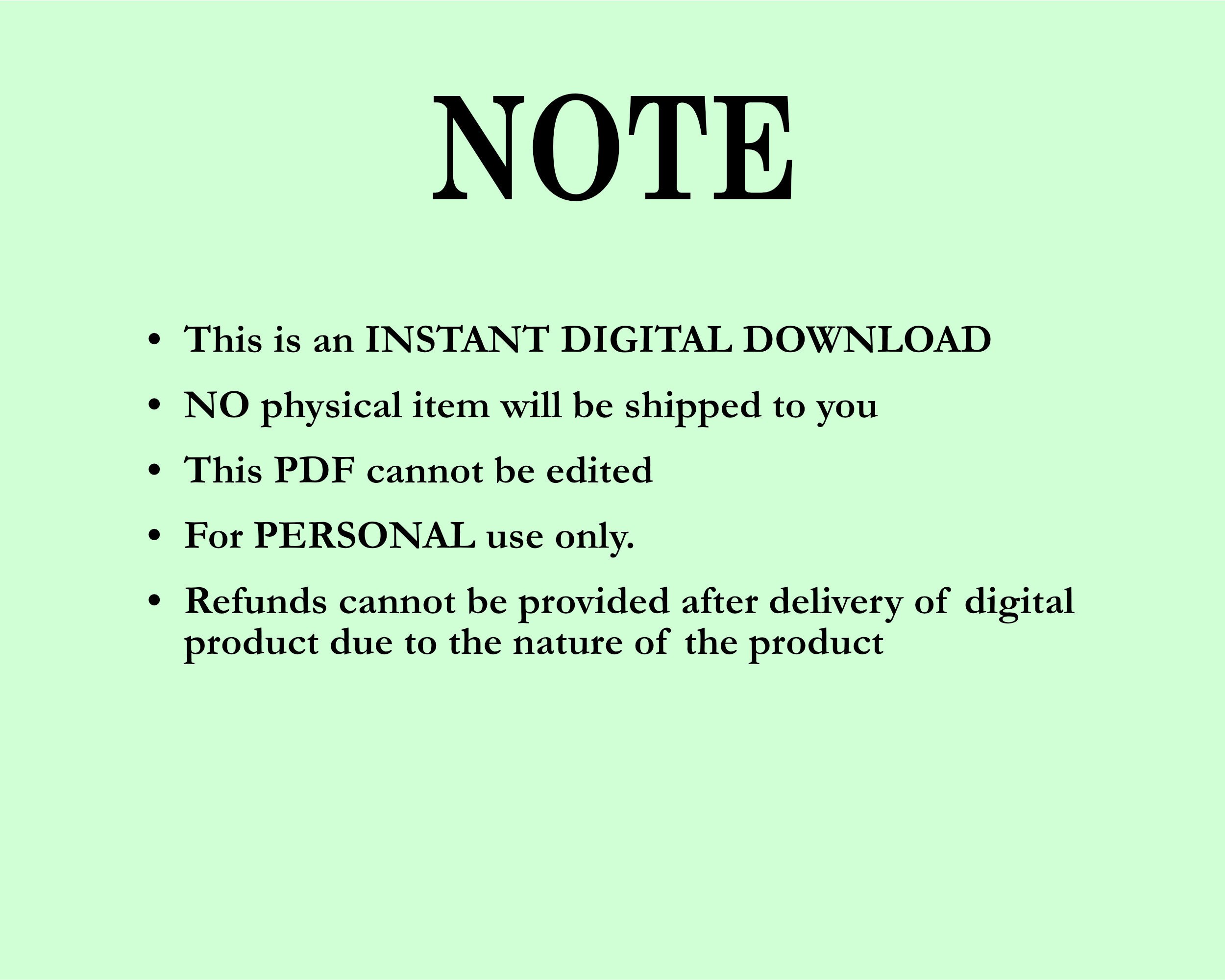 2024 Mini Calendar Printable PDF, 2x3 Inches, Pocket Calendar, Journal ...