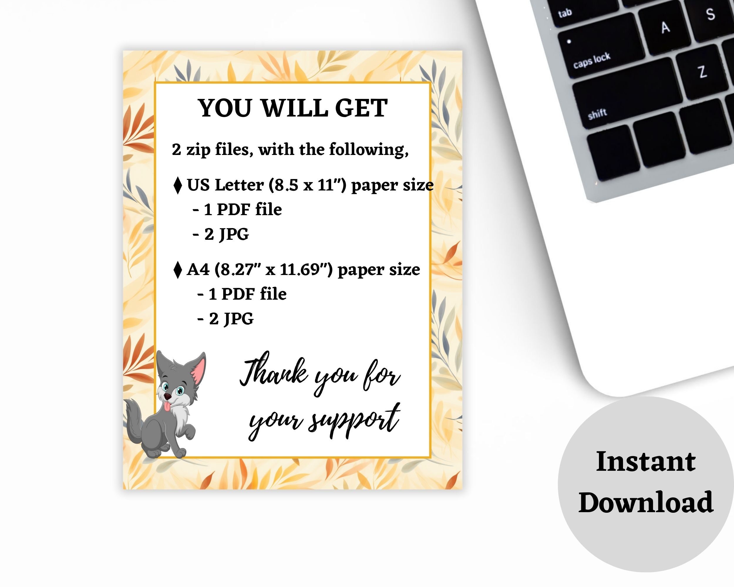 Printable Cartoon Wolf Stationery, Animal Stationery, Wolf Writing ...