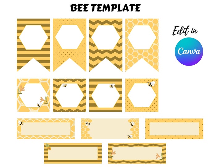 Editable Bee Classroom Name Tags, Classroom Label, Classroom Tags ...