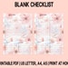 Blank Checklist Template Printable PDF, 2 Versions Checklist, Letter ...