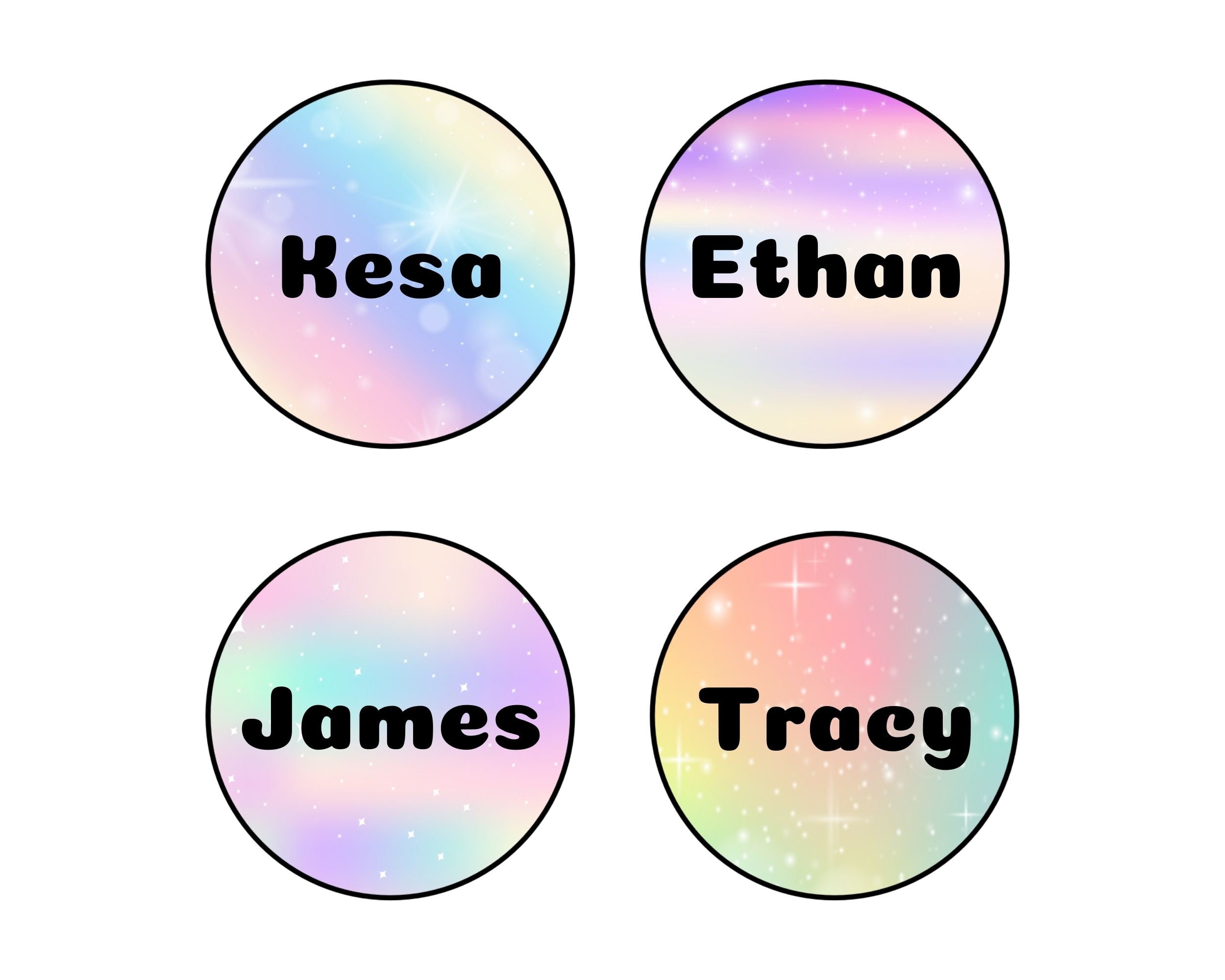 Editable Rainbow Classroom Name Tags, Classroom Label, Classroom ...