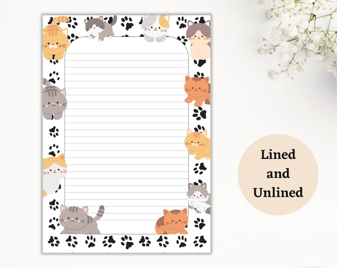 Printable Candy Land Stationery, Letter Writing Paper, Lined and ...