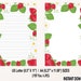 Printable Strawberries Stationery, Instant Download, Blank and Lined ...