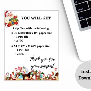 Printable Santa Christmas Stationery, Christmas Letter Writing Paper ...