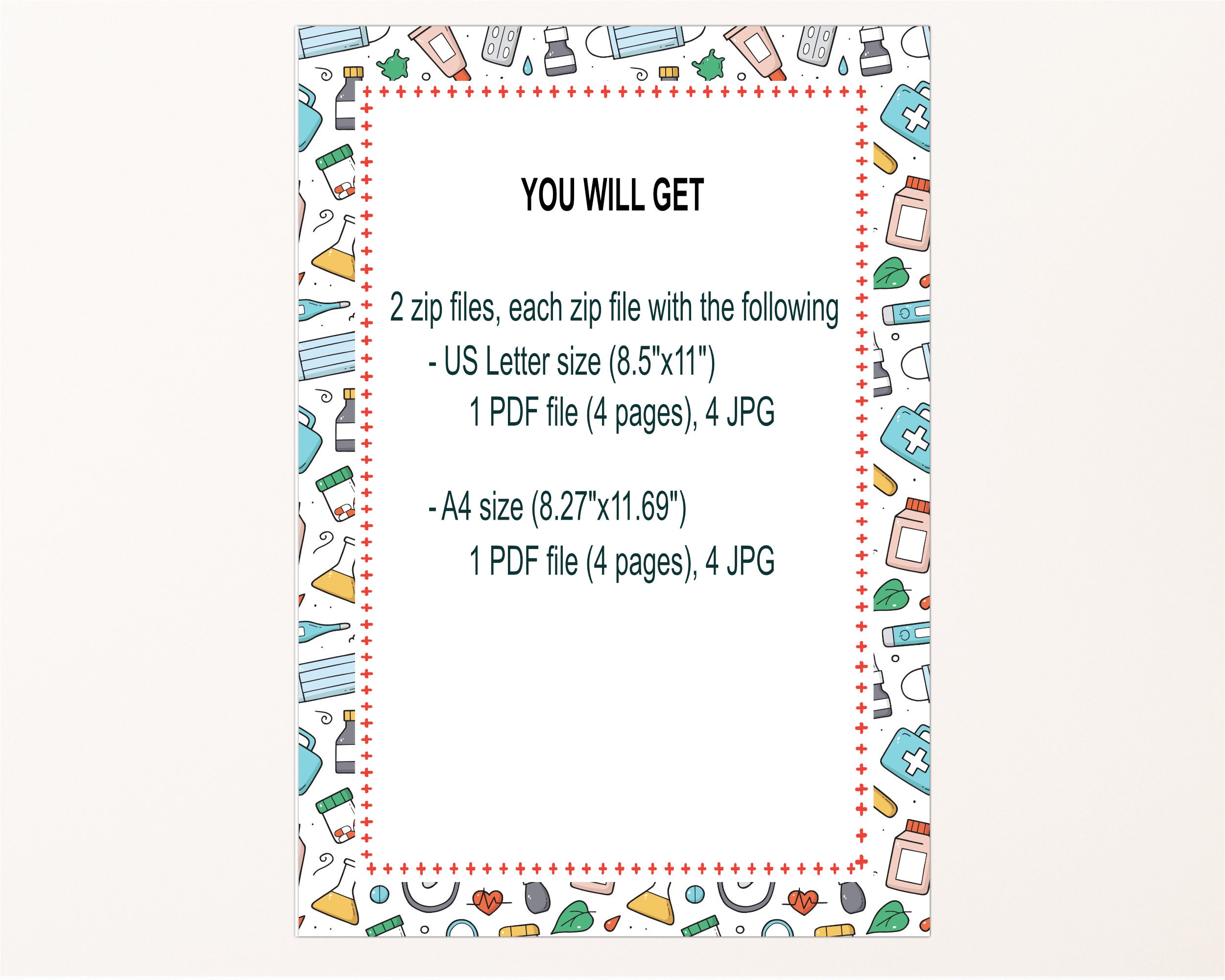 Printable Medical Stationery, Doctor Nurse Journaling Pages Lined ...