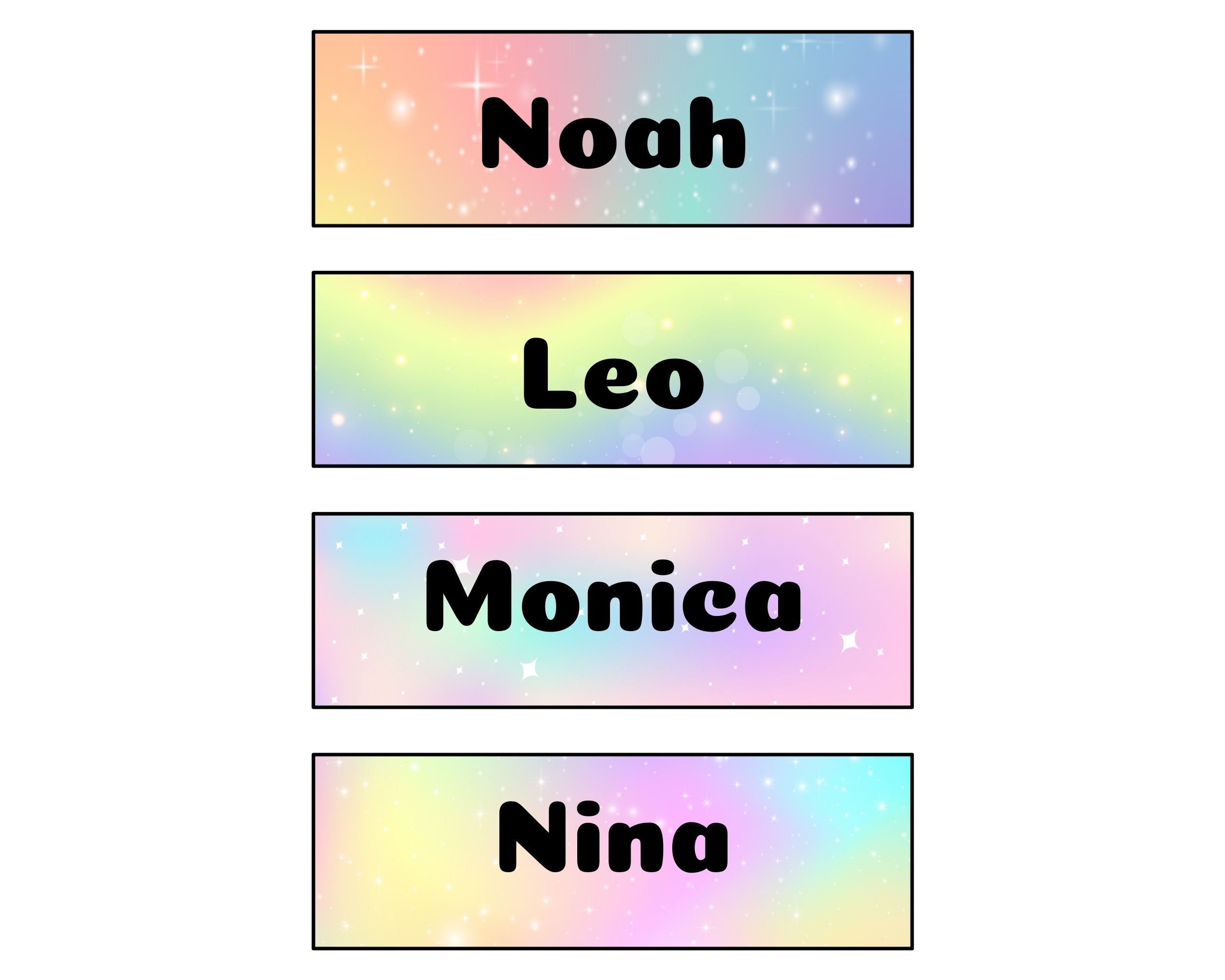 Editable Rainbow Classroom Name Tags, Classroom Label, Classroom ...