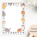 Printable Cats Border Stationery, Printable Cat Lover Letter Writing ...
