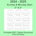 2024 2025 Mini Calendar Printable PDF, 2x3 Inches, Small Calendar, Desk ...
