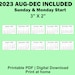 2024 2025 Mini Calendar Printable PDF, 2x3 Inches, Small Calendar, Desk ...