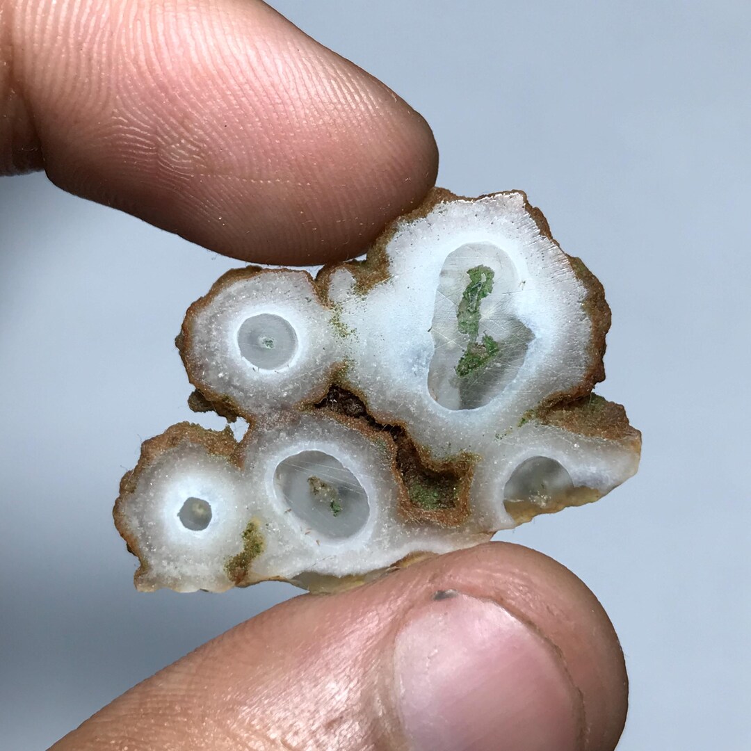 Natural Solar Moss Stalactite Slice: Gemstone for Jewelry (31x20x4mm ...