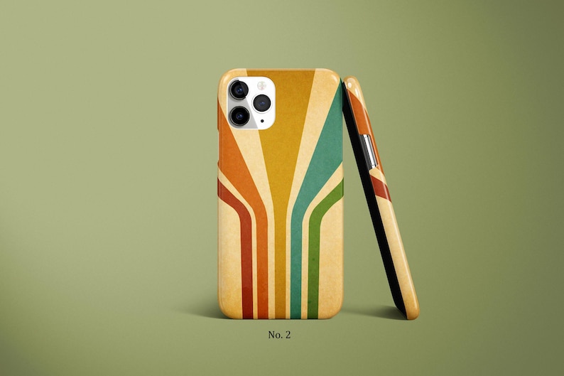 Retro Stripes Phone Case Aesthetic Vintage Cover, iPhone 17, 16, 15, 14 ...
