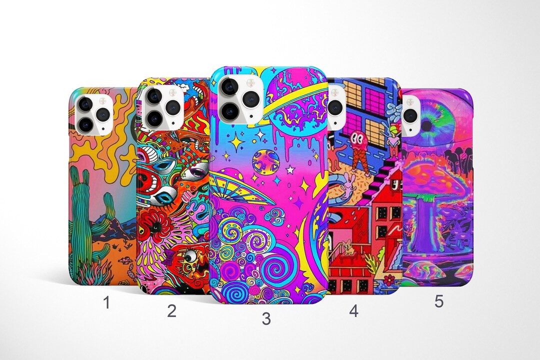 Trippy Phone Case, Psychedelic Phone Cover for iPhone 16, 15, 14 Pro ...