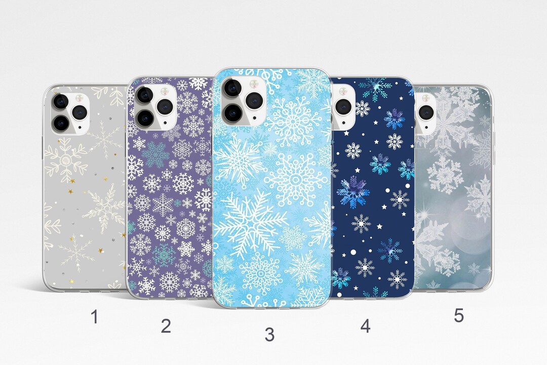 Snowflake Phone Case, Snow Phone Cover for iPhone 16, 15, 14 Pro Max ...