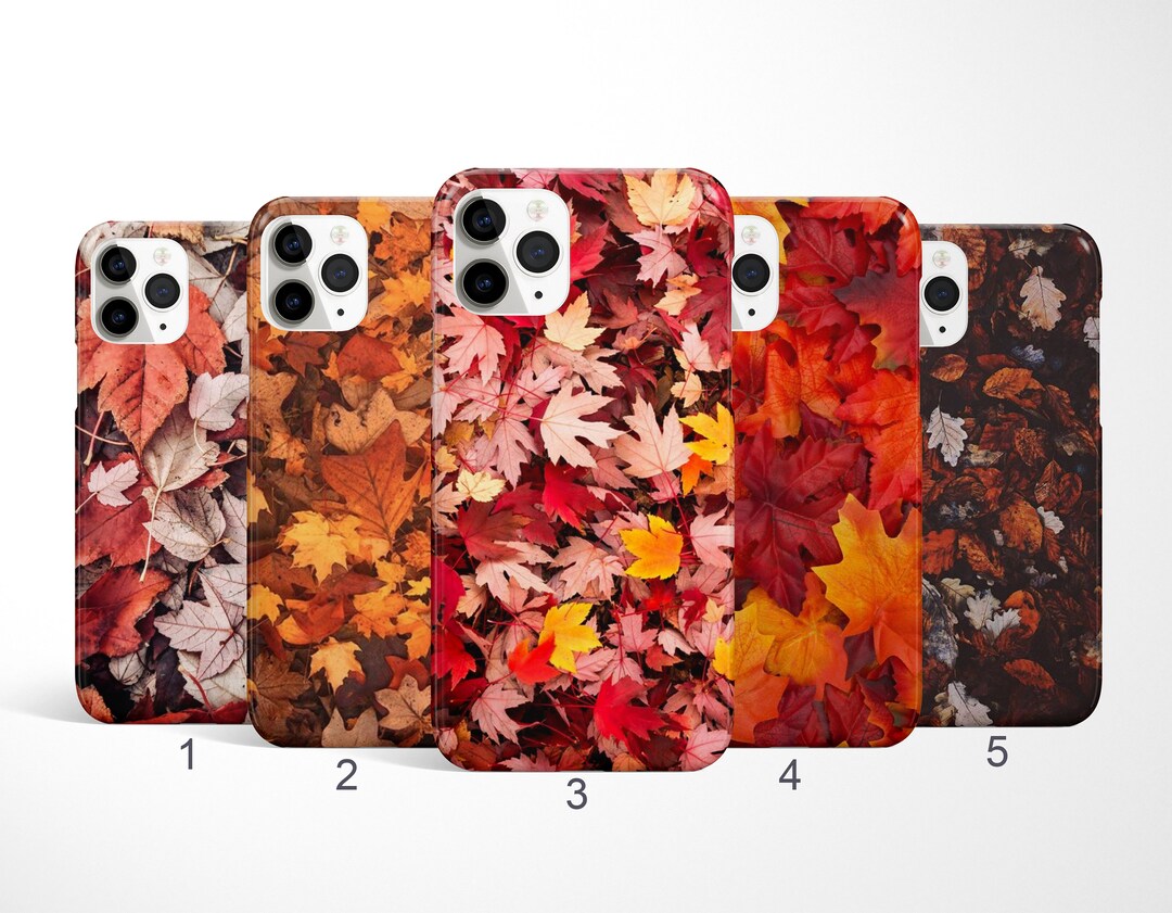 Leaves Phone Case Fall Cover for iPhone 16, 15, 14, 13 Pro, Samsung ...