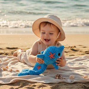 Dolphin Crochet Snuggler Pattern Amigurumi Plush Lovey for Babies Ocean ...