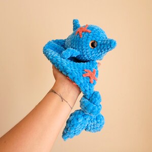 Dolphin Crochet Snuggler Pattern Amigurumi Plush Lovey for Babies Ocean ...