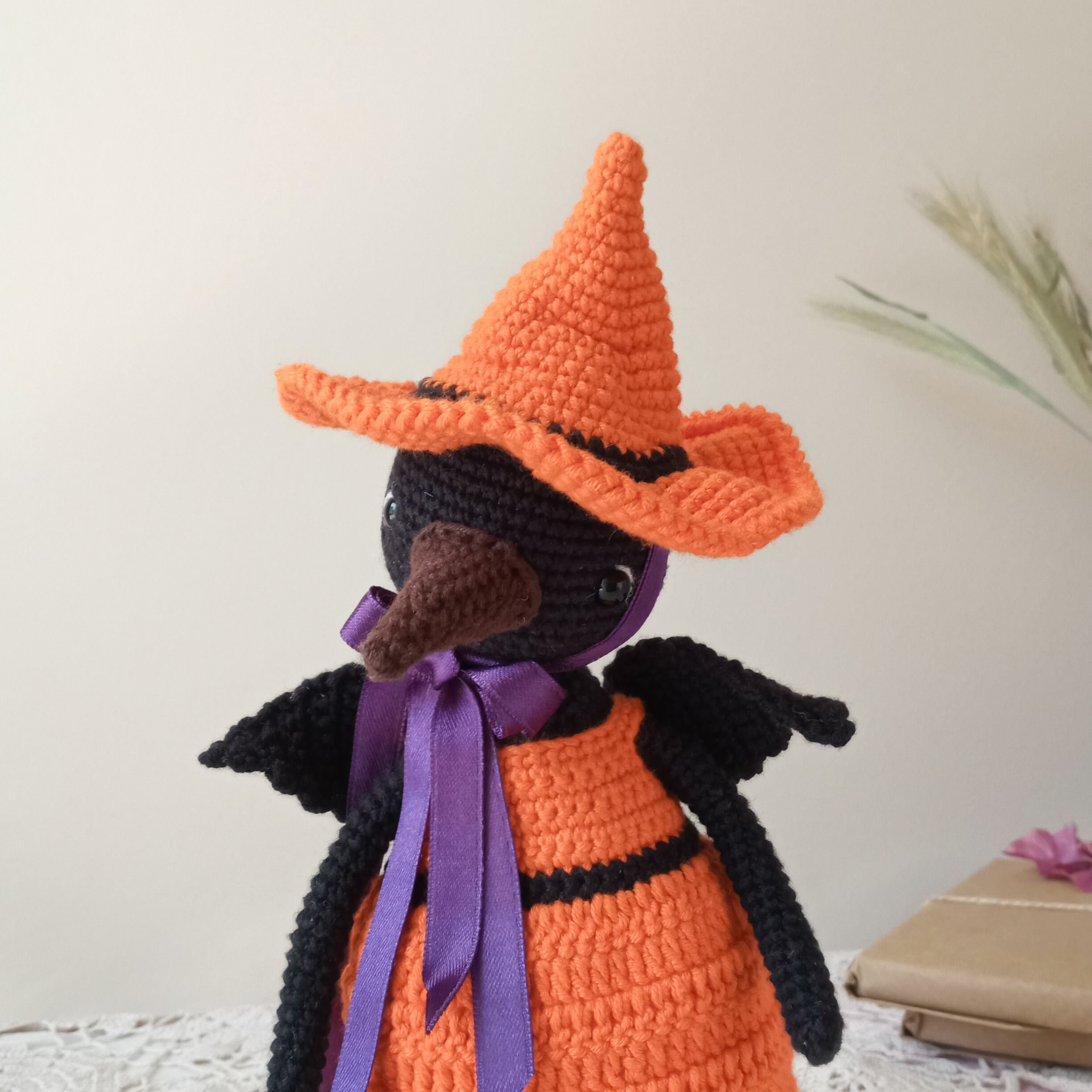 Crow Doll Crochet Pattern Halloween Amigurumi Doll Bird - Etsy