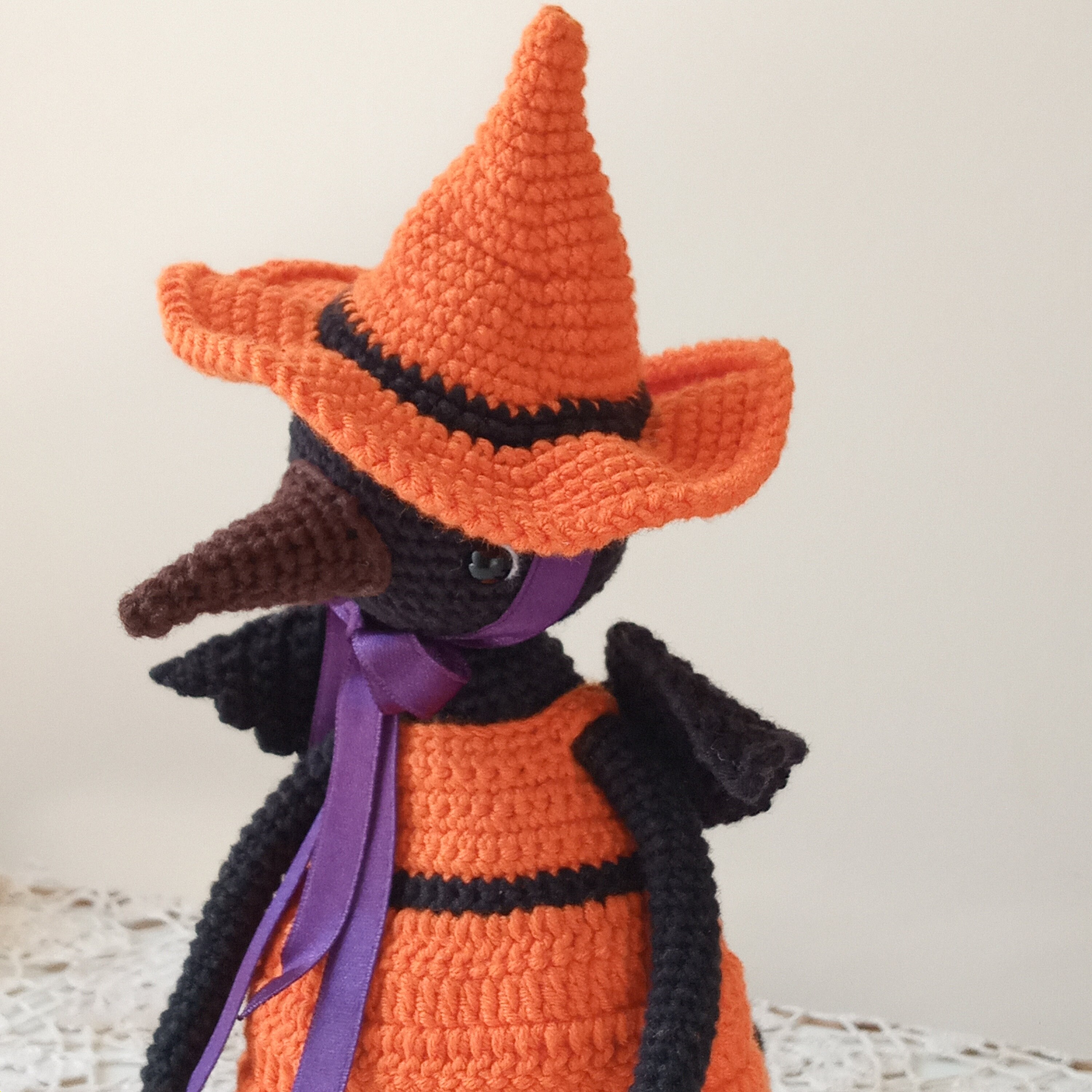 Crow Doll Crochet Pattern Halloween Amigurumi Doll Bird - Etsy