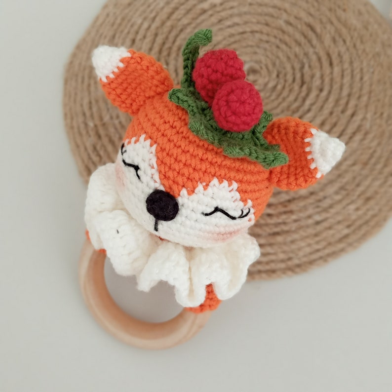 Fox Crochet Baby Rattle Pattern Christmas Crochet Fox - Etsy