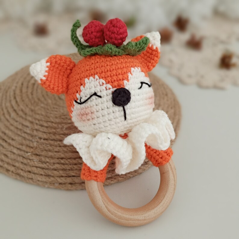Fox Crochet Baby Rattle Pattern Christmas Crochet Fox - Etsy