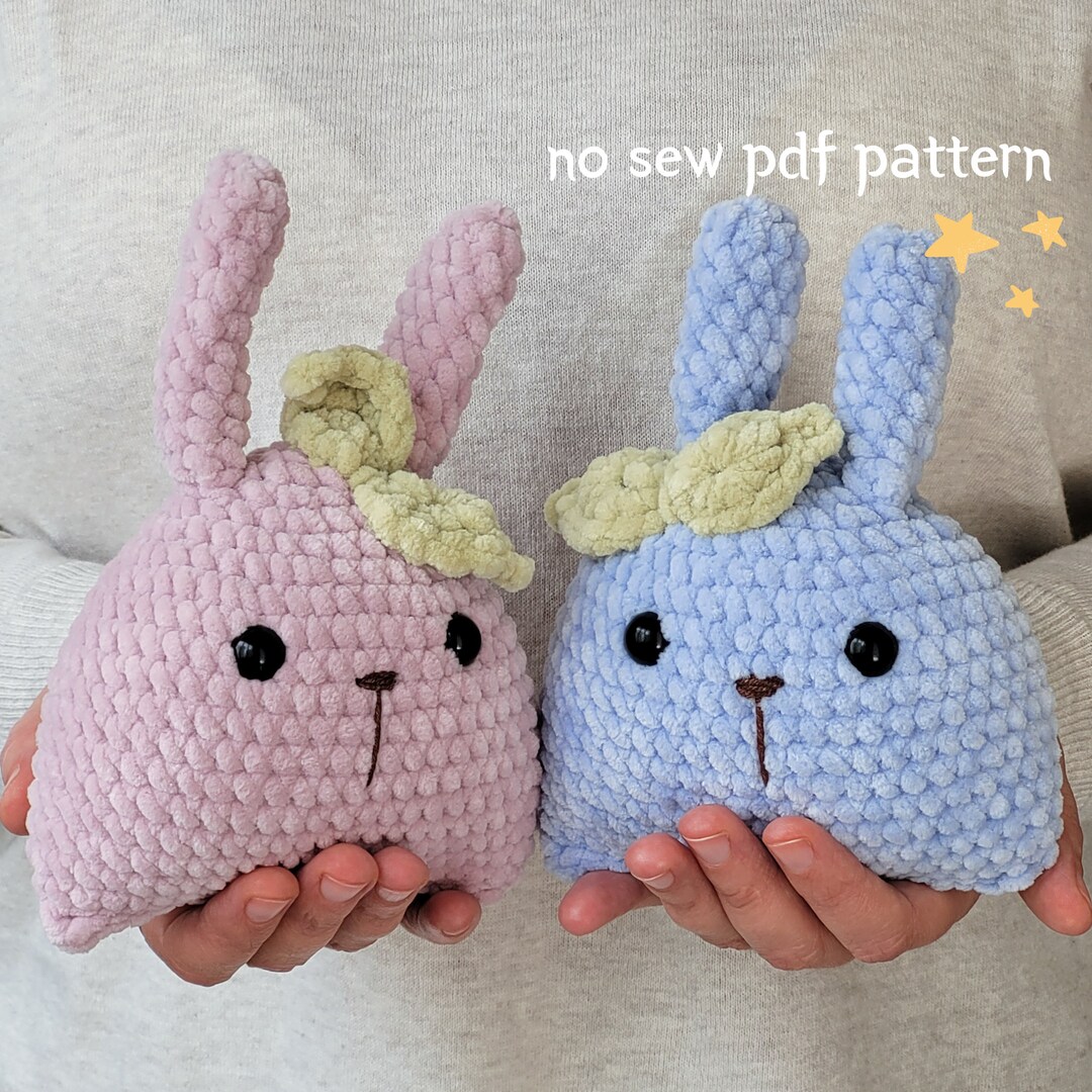 Bunny No Sew Crochet Pattern, Amigurumi Bunny Pattern, No Sew Crochet ...