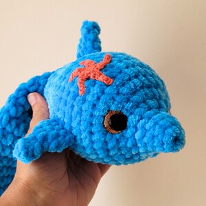 Dolphin Crochet Snuggler Pattern Amigurumi Plush Lovey for Babies Ocean ...