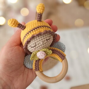 Crochet Baby Rattle Patern, Bee Crochet Patern, Crochet Rattle Bee ...