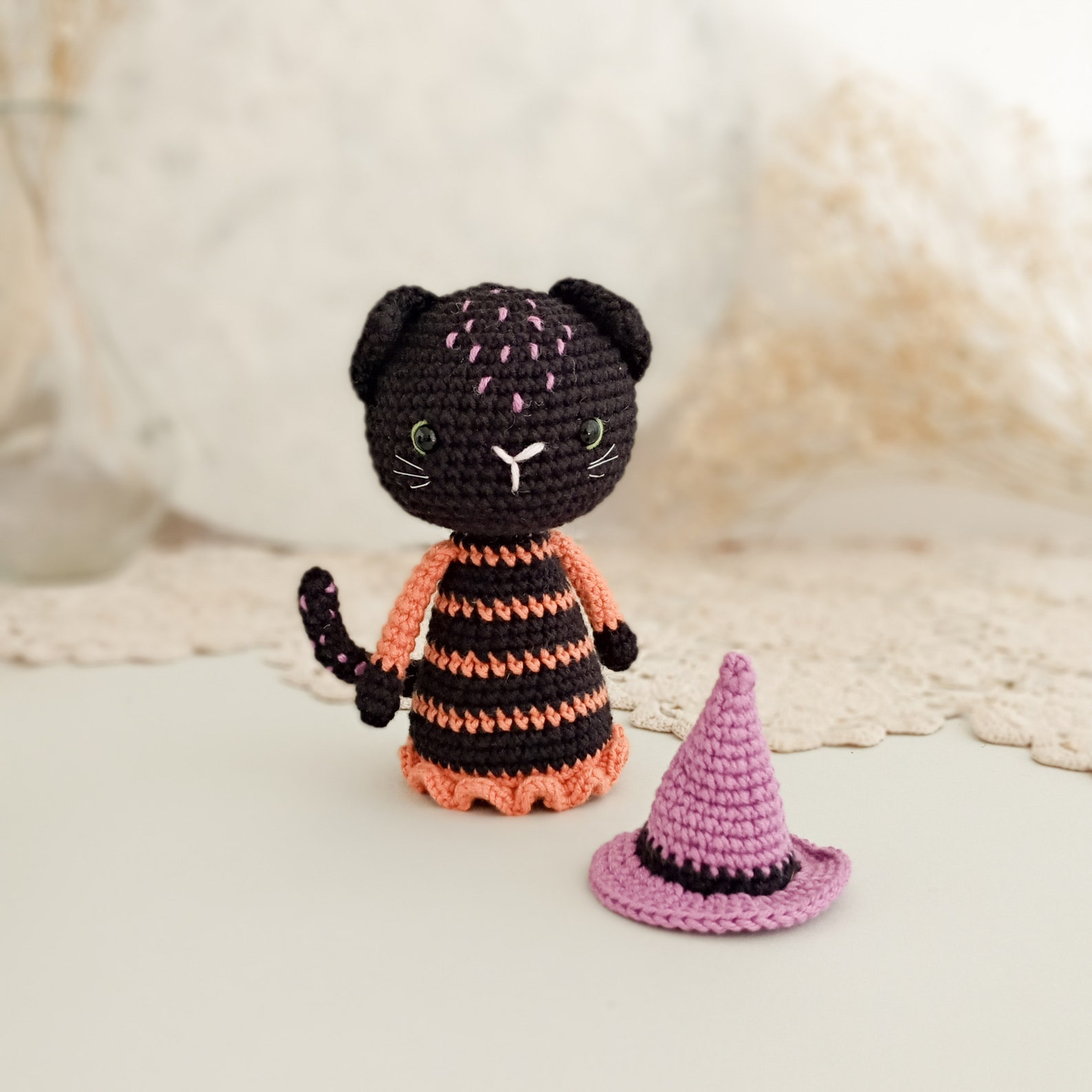 Halloween Crochet Black Cat Crochet Cat Pattern Halloween - Etsy