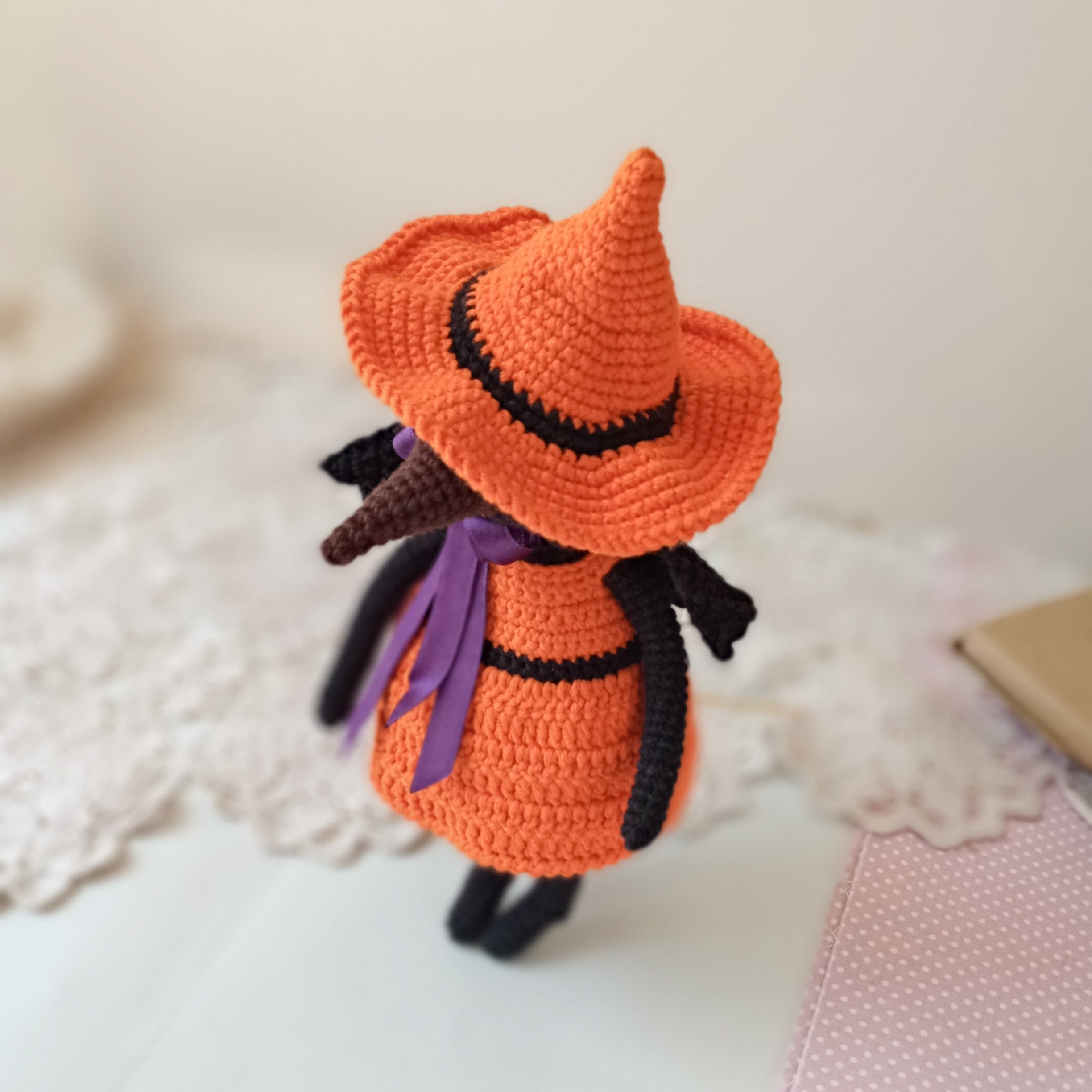Crow Doll Crochet Pattern Halloween Amigurumi Doll Bird - Etsy