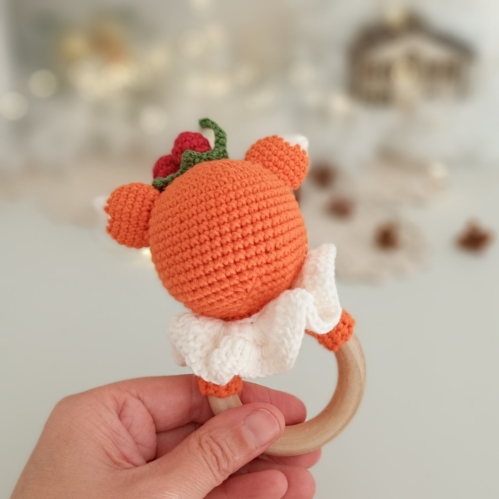 Fox Crochet Baby Rattle Pattern Christmas Crochet Fox - Etsy