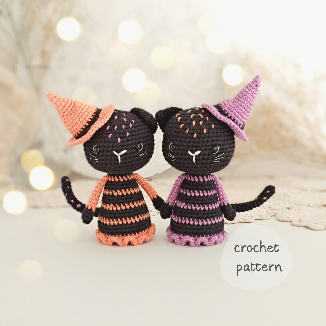 Halloween Crochet Black Cat Crochet Cat Pattern Halloween - Etsy