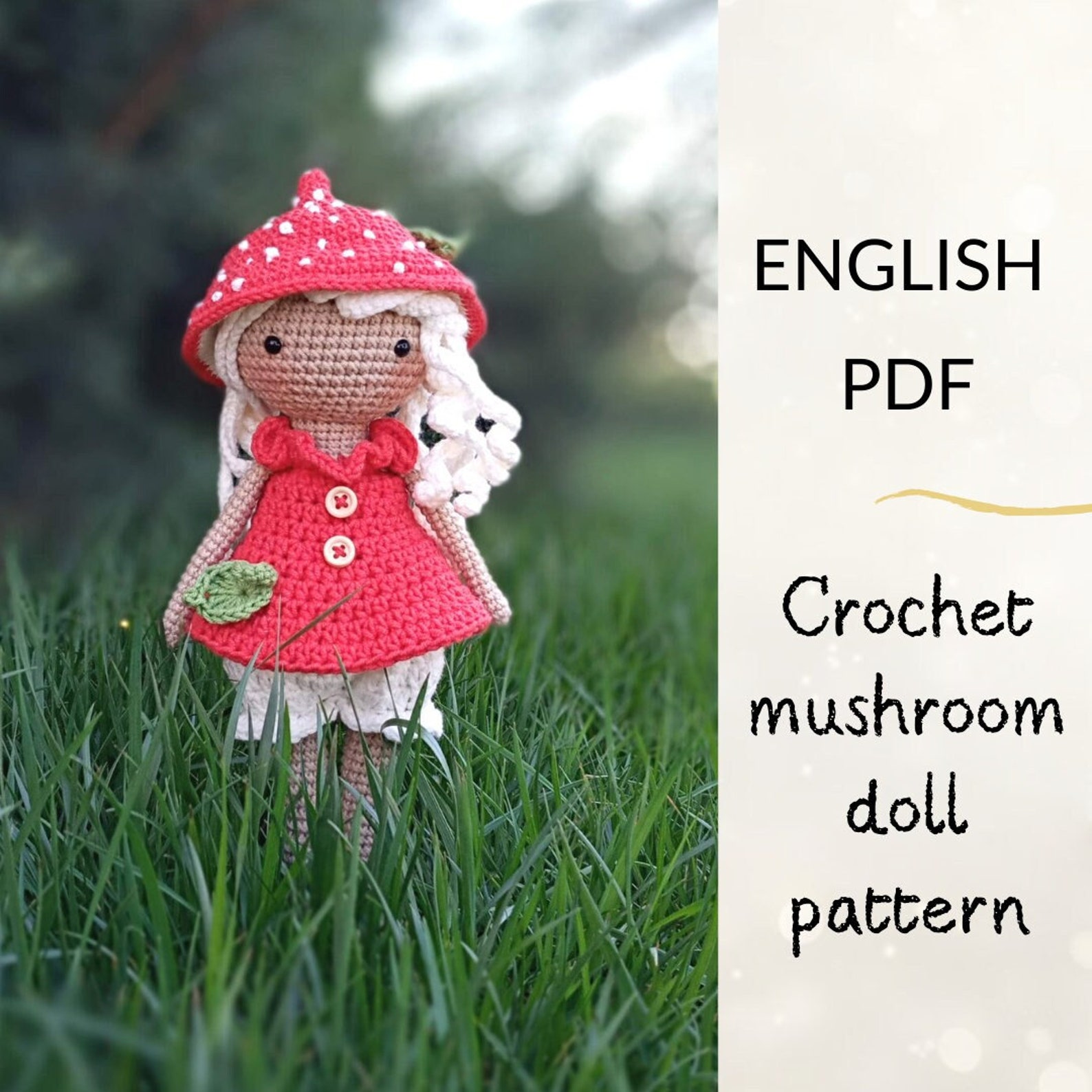 Crochet Doll Pattern Mushroom Doll Pattern Amigurumi - Etsy