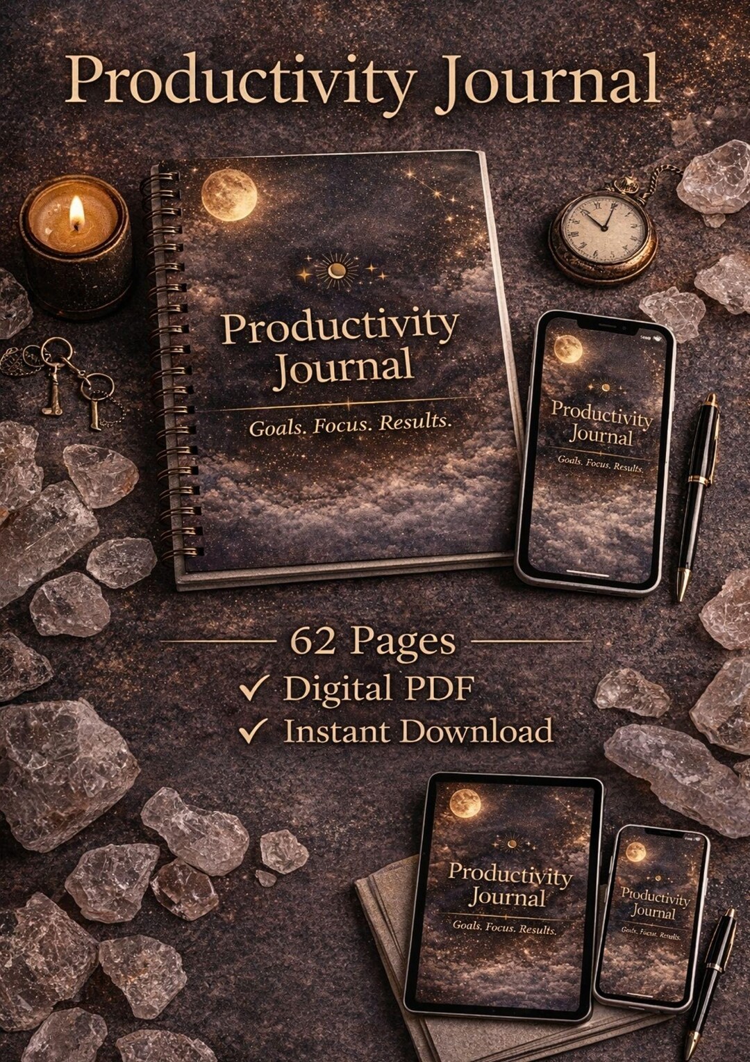 Productivity Journal Printable | Daily Productivity Planner PDF | Goals ...