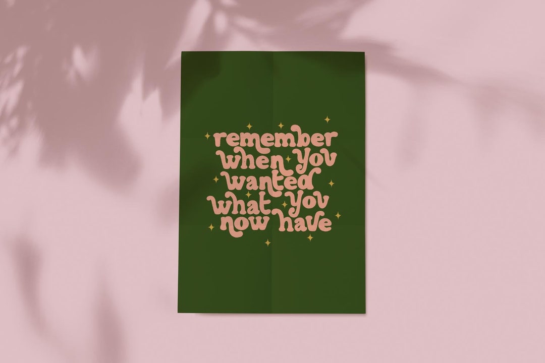 Remember When Print - Digital Download | Wall Poster, Illustration Wall ...