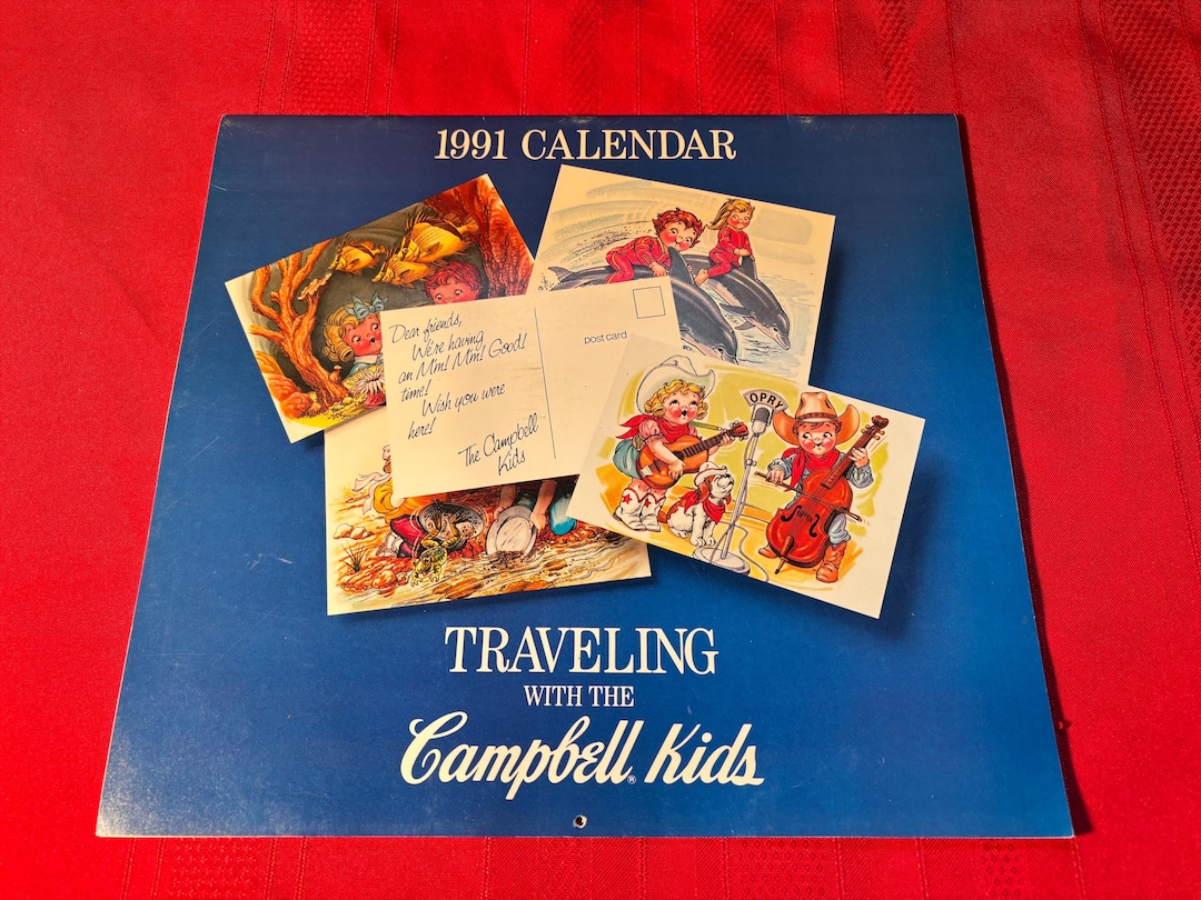 Campbell Kids Calendar 1991: Traveling Theme, Mint Condition - Etsy