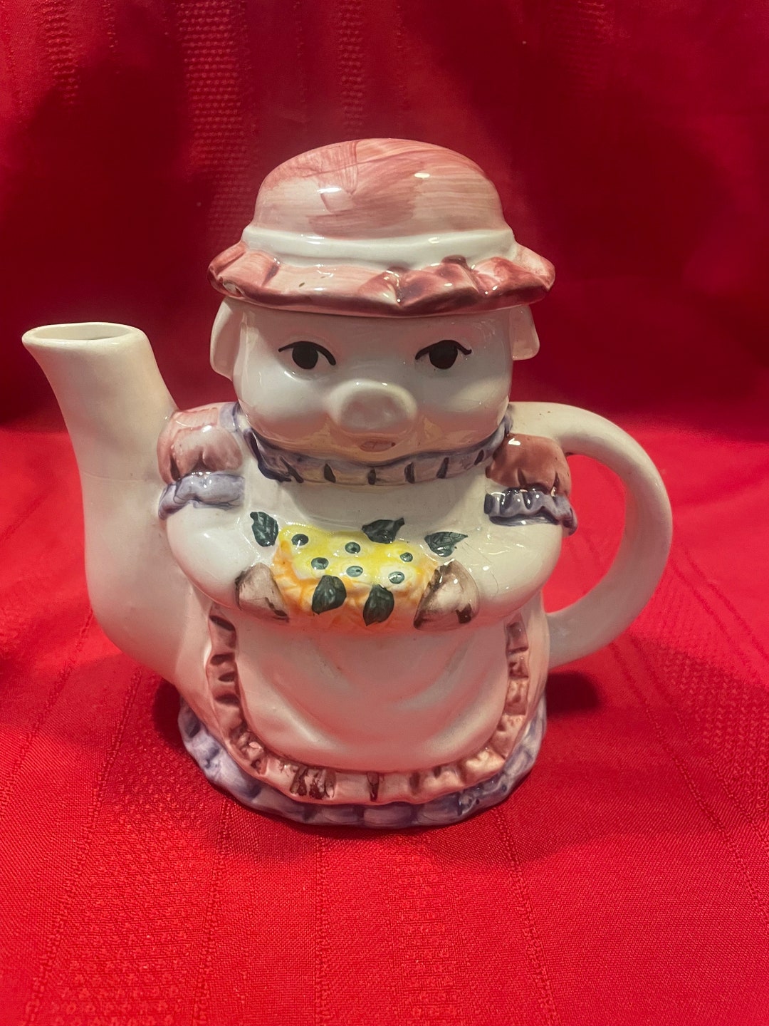 Anthropomorphic Pig Teapot, Ceramic, 6 1/2 Inches, Vintage, No Maker's ...