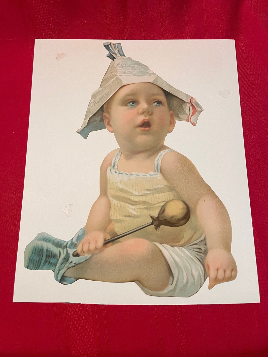 Vintage Baby Paper Cutout: Rubifoam Advertisement Ephemera (12.5 X 9.75 ...
