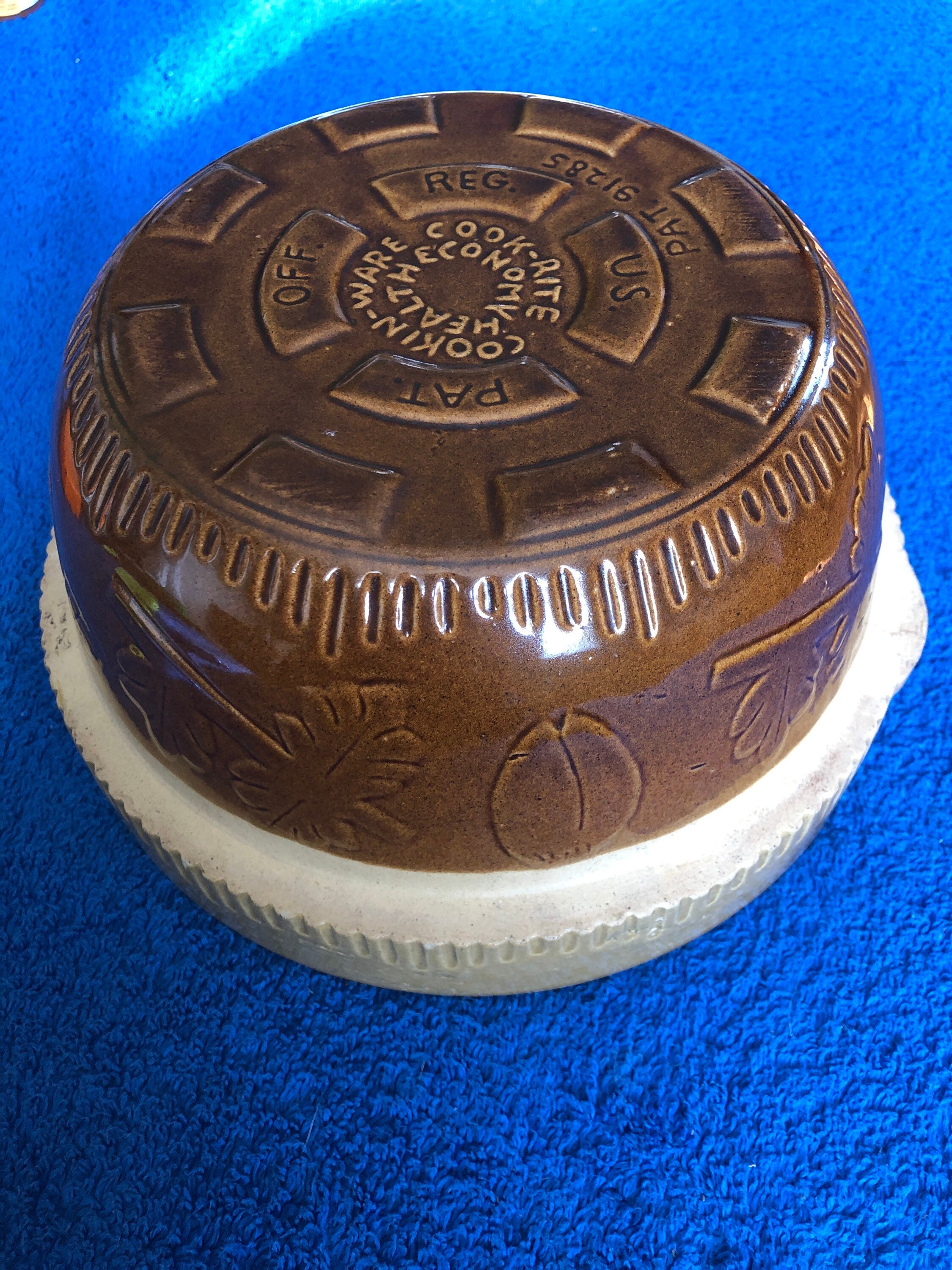 Cookin-ware Cook-rite Health Economy Serving Bowl, Patent 91285, Brown ...