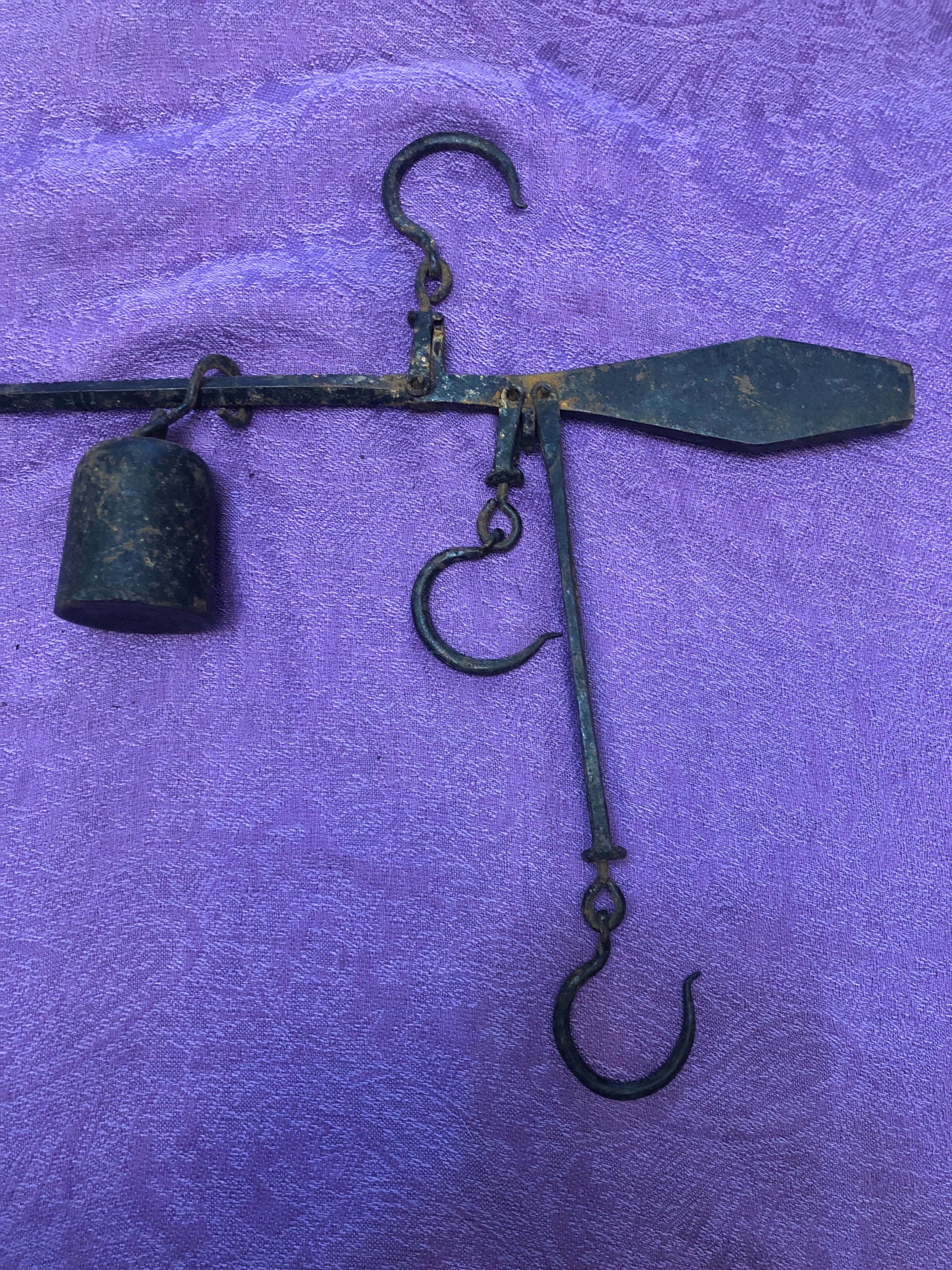 Antique Cast Iron Hanging Balance Scale for Farm Cotton Tobacco 1800s ...