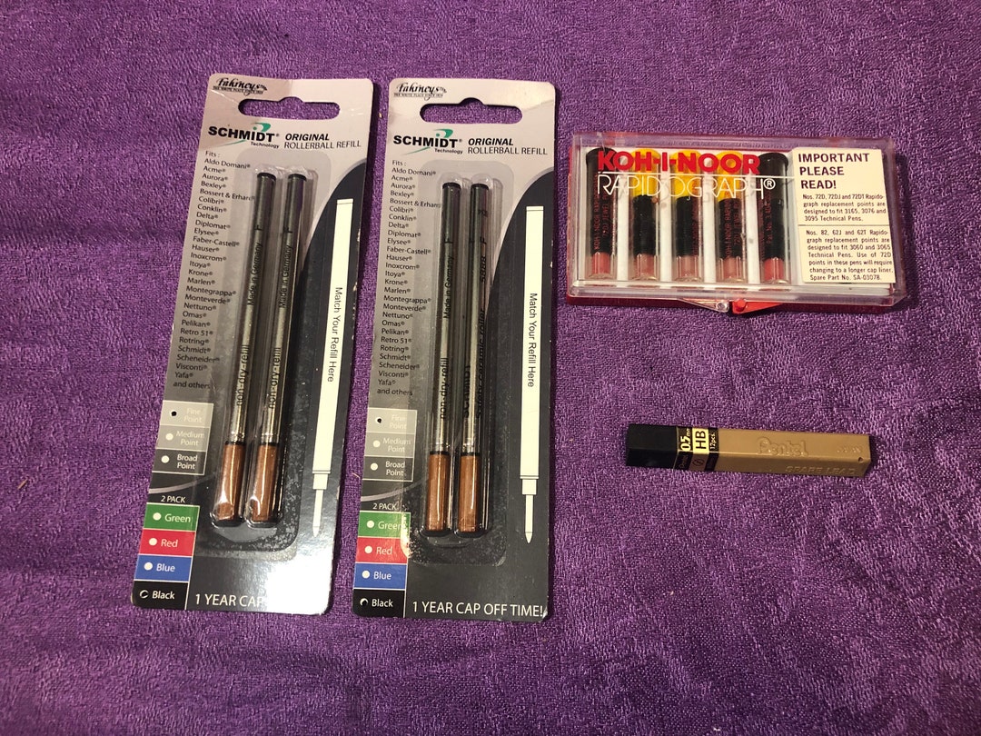 Schmidt Technology, Rollerball Refills X2, Pentel Spare Lead, Koh-i ...