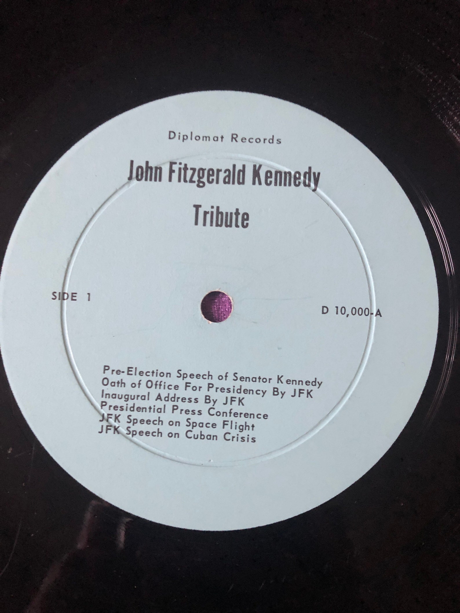 John Fitzgerald Kennedy Vinyl Record, a Memorial Album, 1917 1963 ...
