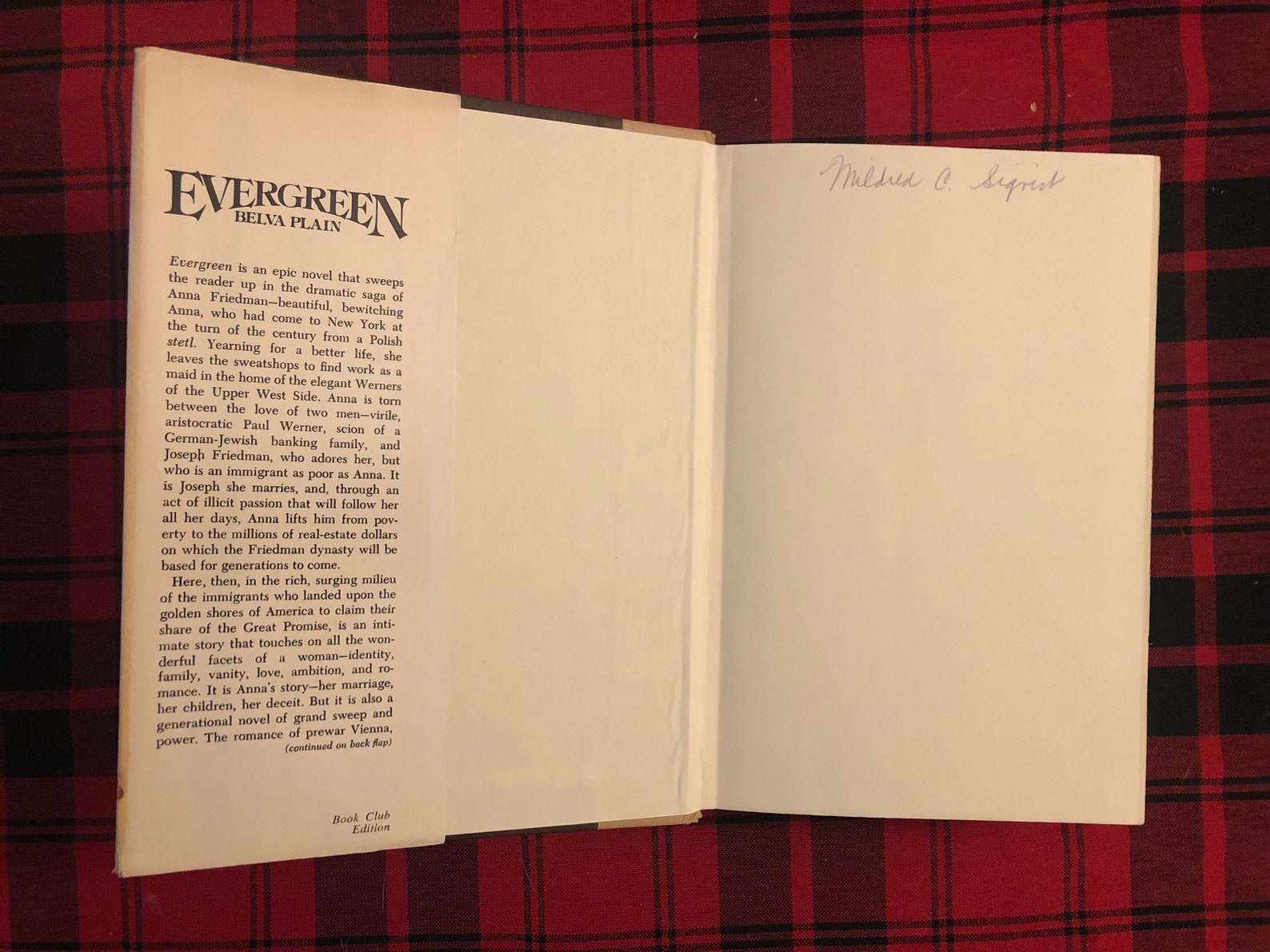 Evergreen by Belva Plain First Edition Hardcover Book 1978 - Etsy