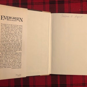 Evergreen, by Belva Plain, First Edition, Hardcover Book, 1978 - Etsy