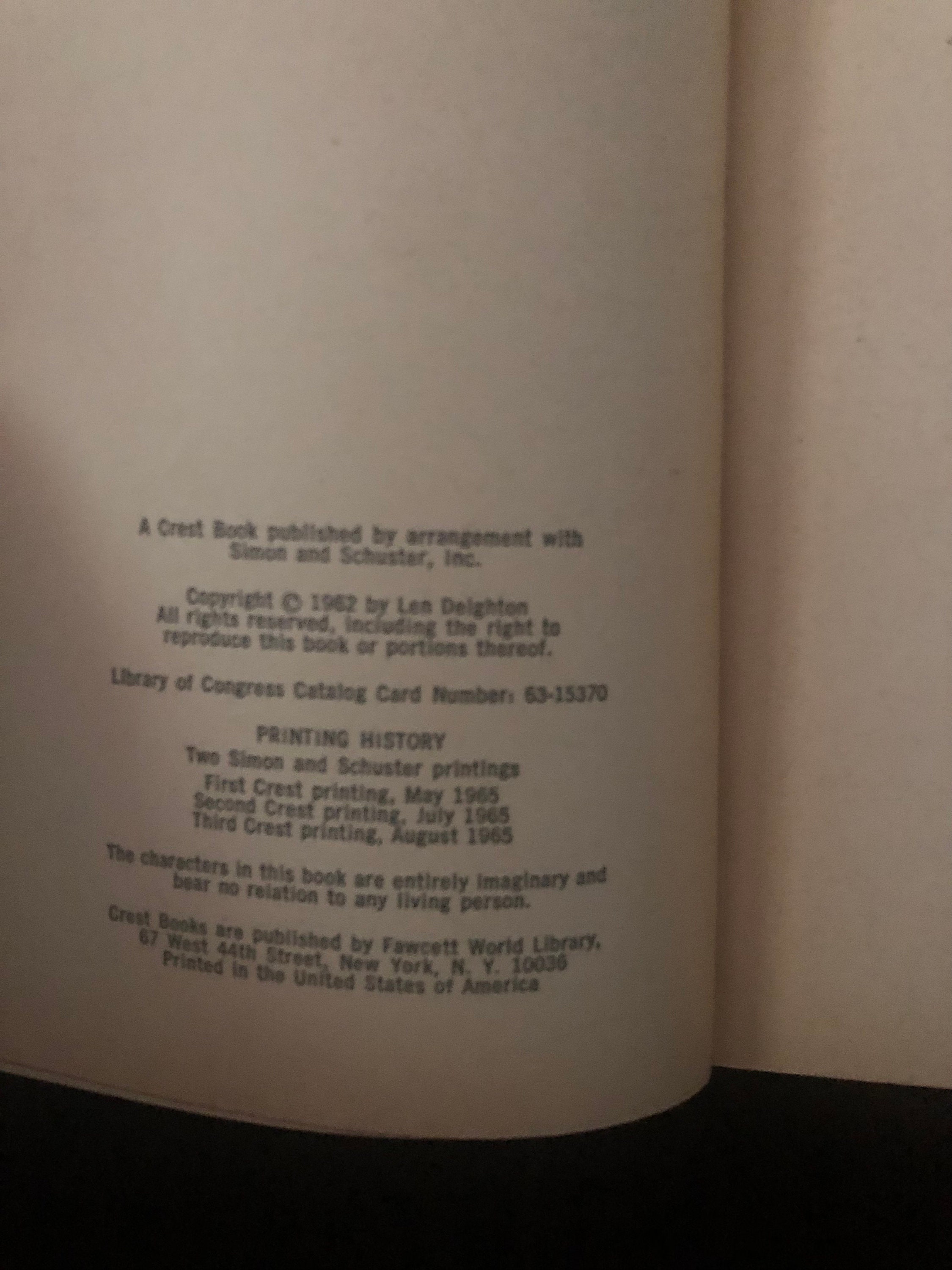 The Ipcress File by Len Deighton 1965 Vintage Paperback Book - Etsy